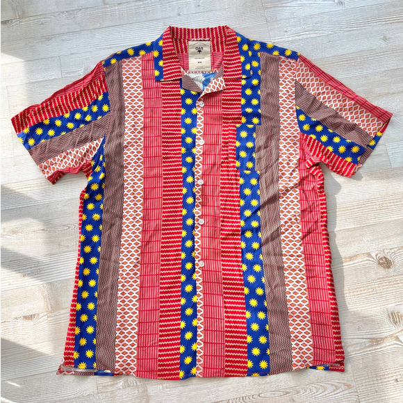 OAS | Shirts | Oas Mixtape Short Sleeve Cuba Camp Shirt Size Xxl | Poshmark